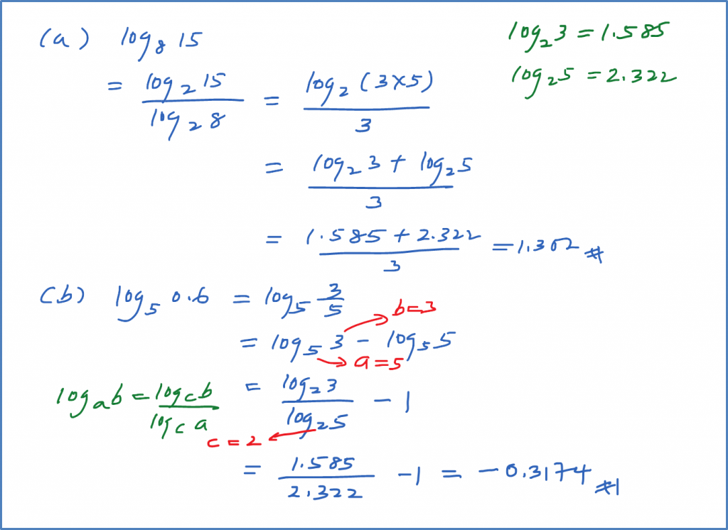 4.2.2(c) Example 3 (Change of Base of Logarithms) - SPM Additional Mathematics