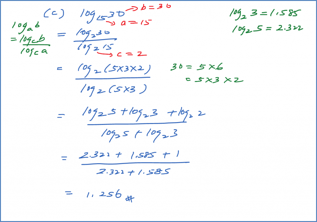 4.2.2(c) Example 3 (Change of Base of Logarithms) - SPM Additional Mathematics