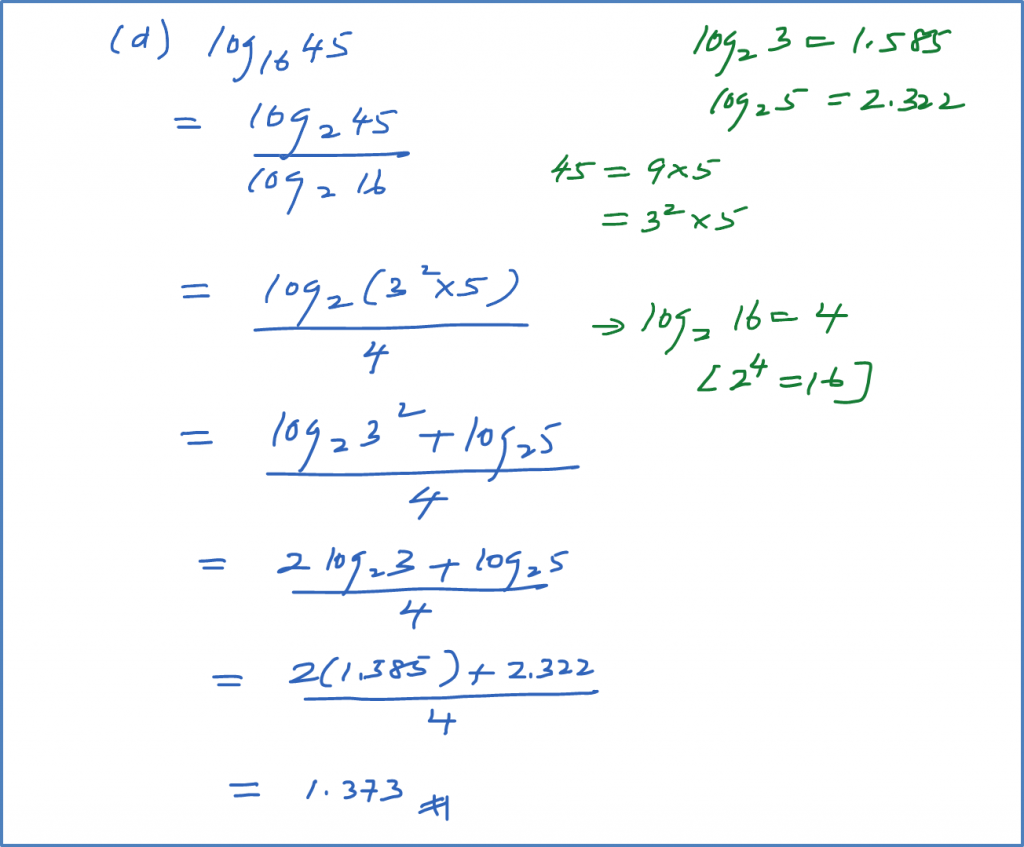 4.2.2(c) Example 3 (Change of Base of Logarithms) - SPM Additional Mathematics