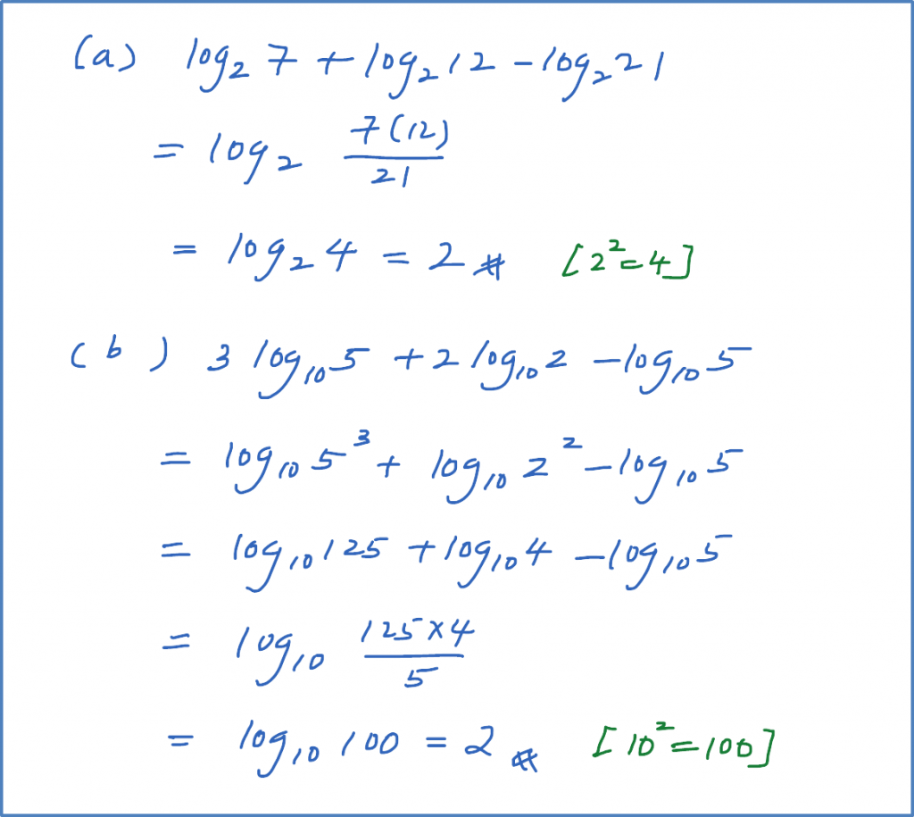 4.2.1(b) Example 2 (Laws of Logarithms) - SPM Additional Mathematics