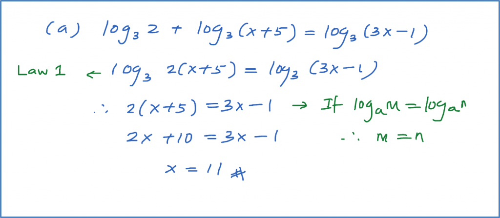 4.4 Equations Involving Logarithms - SPM Additional Mathematics